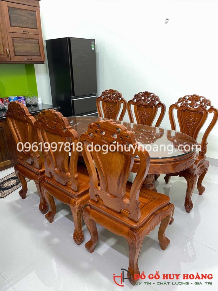 Ghế Ăn Luis Gõ Đỏ - Đồ gỗ Huy Hoàng